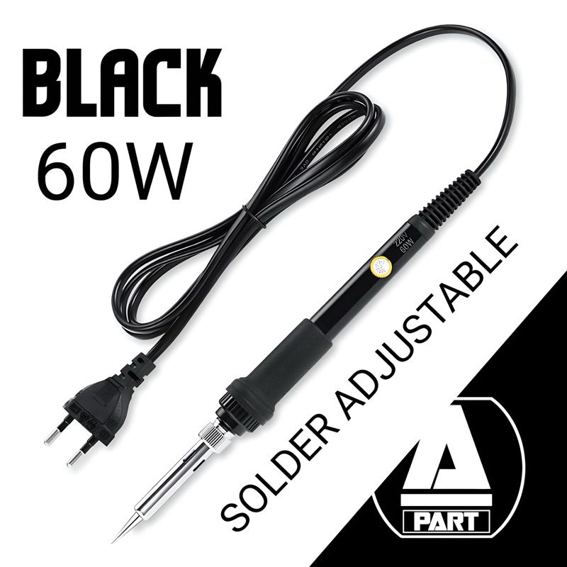 Jual SOLDER BLACK ADJUSTABLE 60W ( BLACK ) | Shopee Indonesia