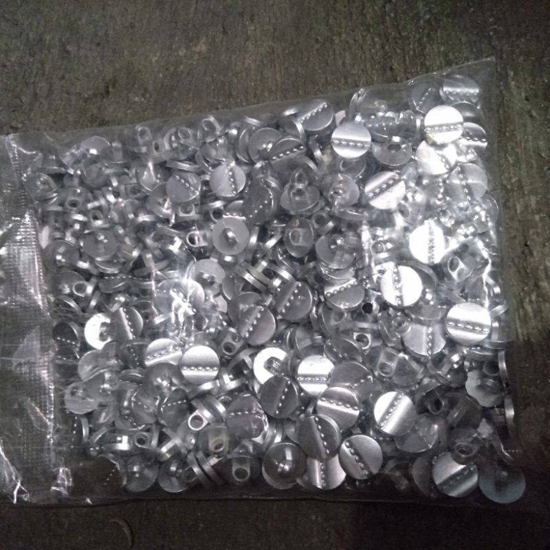 Jual kancing jamur gold/silver ukuran 11mm isi 400pcs | Shopee Indonesia