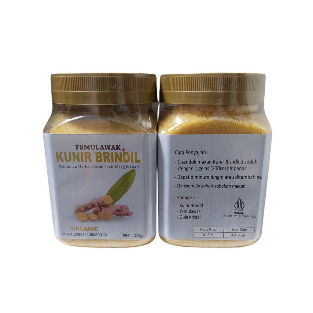 Jual Temulawak KUNIR BRINDIL 250 gram Minuman Serbuk Herbal Kunir Putih ...