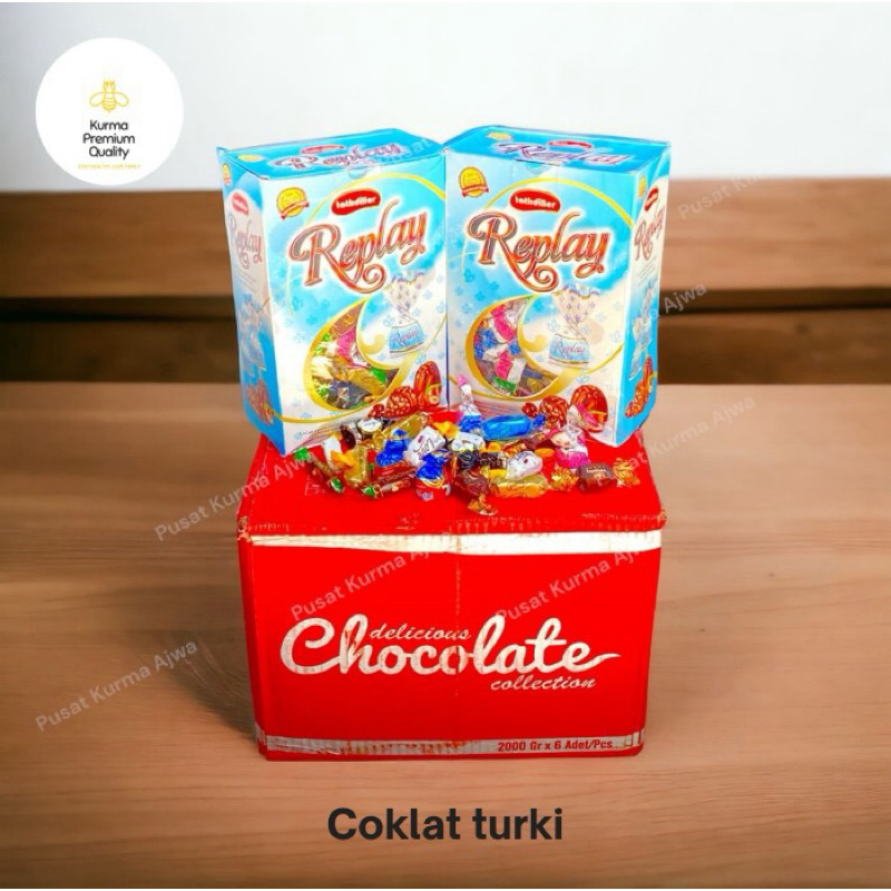 Jual COKLAT TURKI / ARAB REPLAY 1 KG mix rasa,coklat arab oleh oleh ...