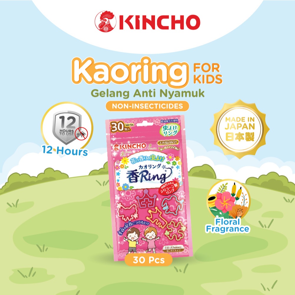 Jual KINCHO Kaori Ring Gelang Anti Nyamuk / Serangga Floral Scented ...