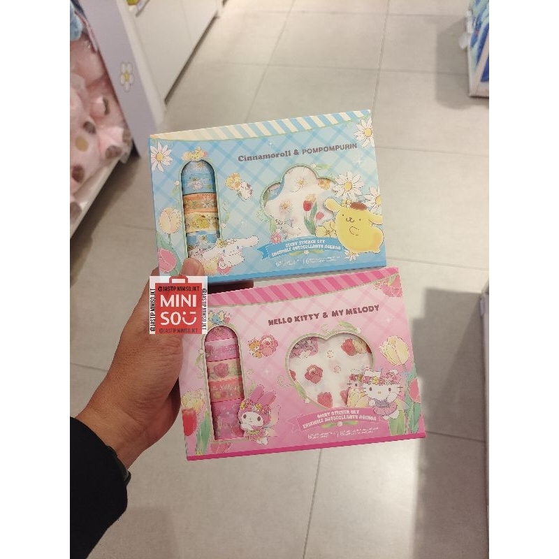 Jual MINISO x SANRIO 🆕 Diary Sticker Set SANRIO Collection (6 Roll + 6 ...