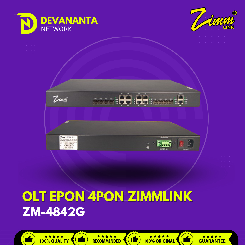 Jual OLT Epon 4 Pon Zimmlink ZM-4842G Uplink 1G Double AC DC Power ...
