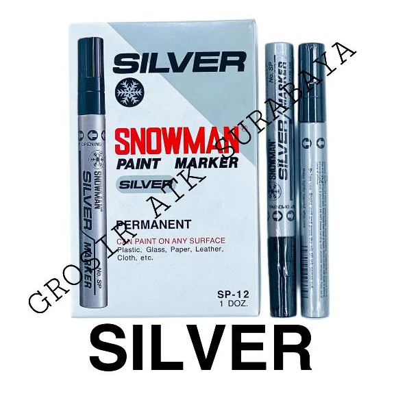 Jual ( DAPAT 1 PCS ) SPIDOL SNOWMAN SILVER SP-12 / Paint Marker ...