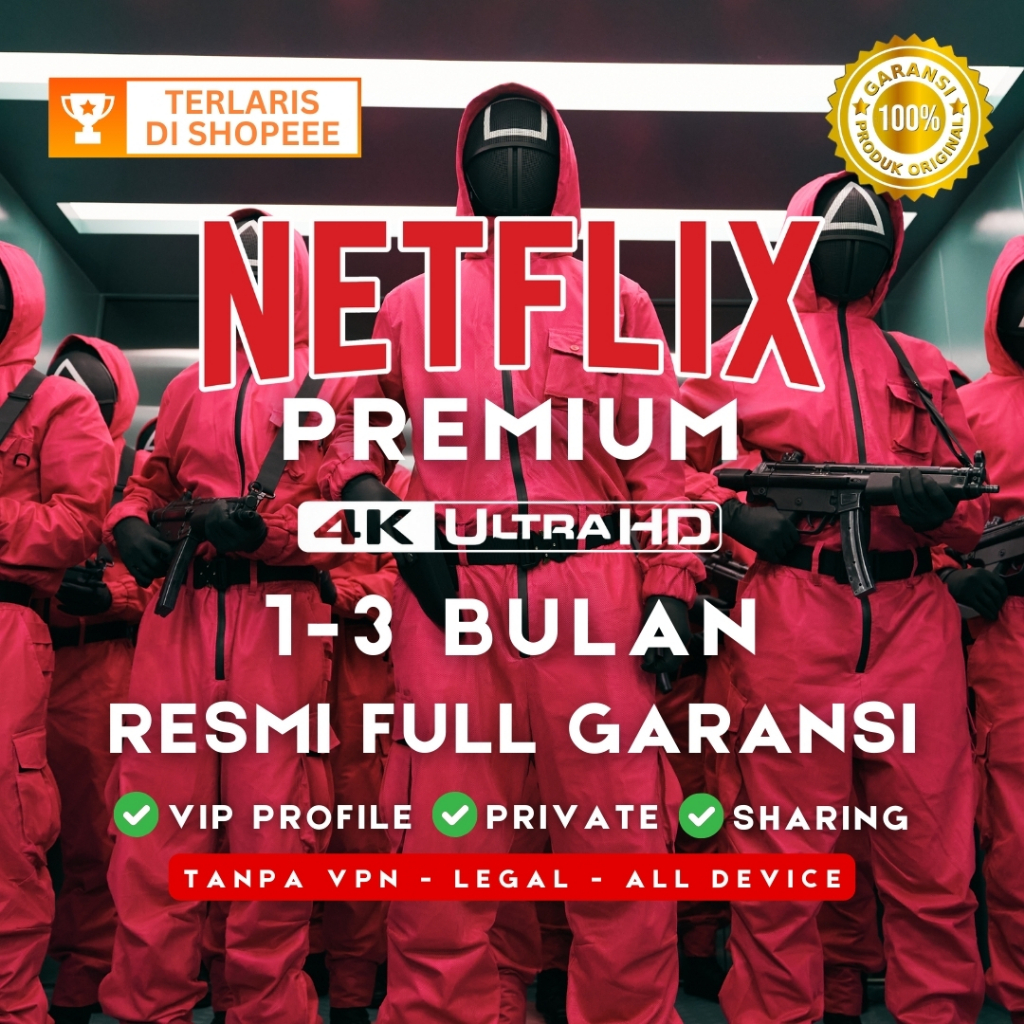 Jual NETFLIXX 4K PRIVATE AMANAH LEGAL GARANSI FULL 100% #8 | Shopee Indonesia
