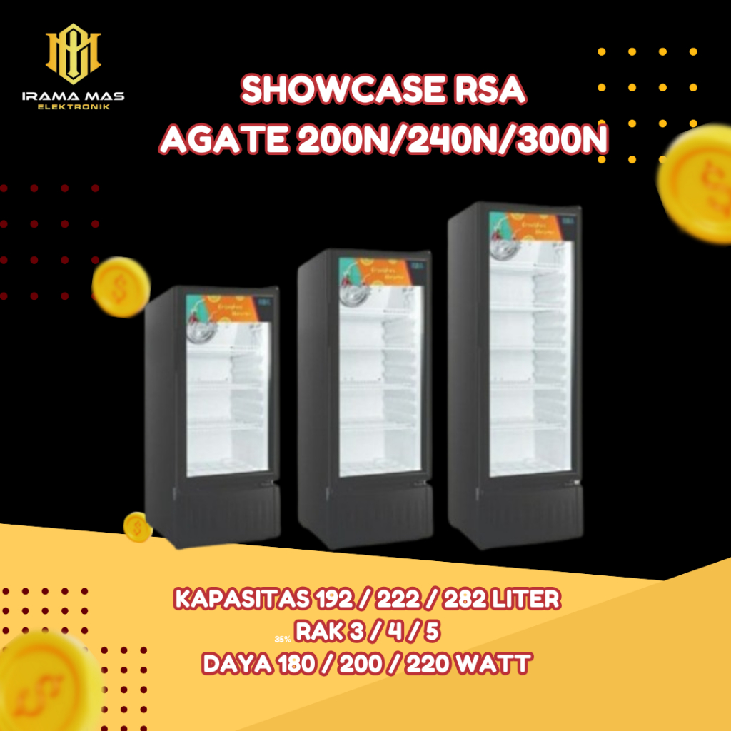 Jual Showcase RSA Agate 200 Display Cooler (Khusus Bandung) | Shopee ...