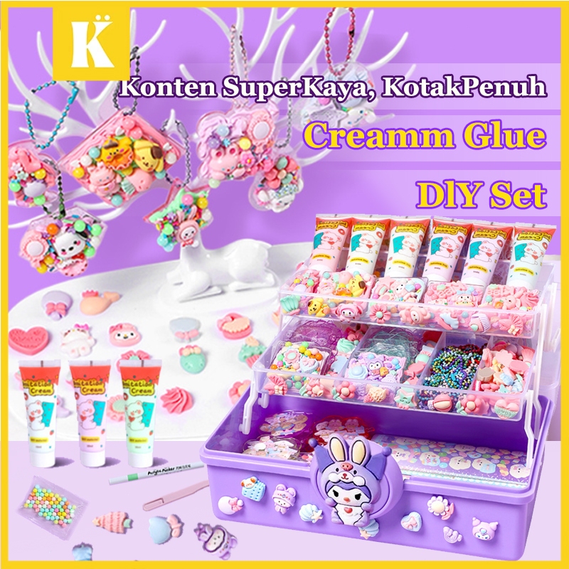 Jual Keeppley DIY Keychain Set Kotak Stiker Cream Kartun Mainan ...