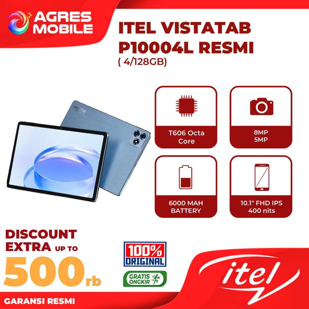 Jual ITEL VistaTab P10004L 4GB 128GB Garansi Resmi | Shopee Indonesia