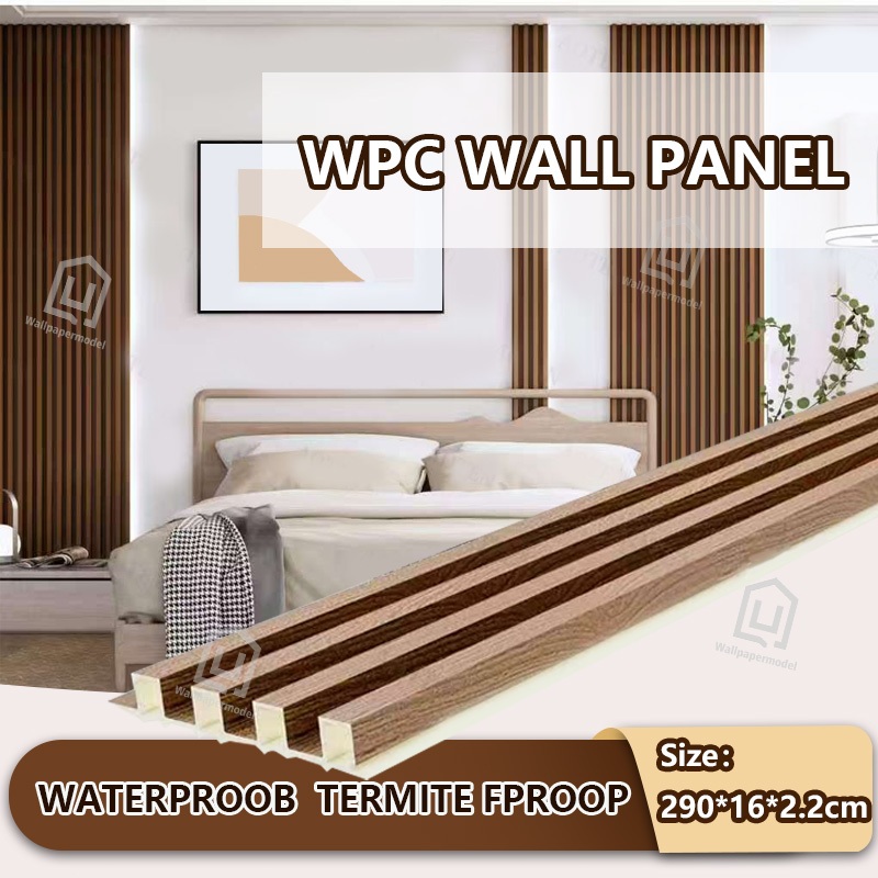 Jual WPC 2.9 meter WPC wall panel / PVC wall panel / wood panel WPC / UPVC wall panel / wall ...