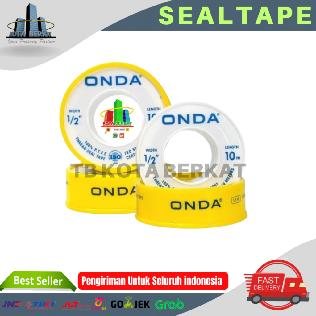 Jual SEAL TAPE ONDA KECIL 1/2 INCI / PTFE THREAD SEAL TAPE | Shopee ...