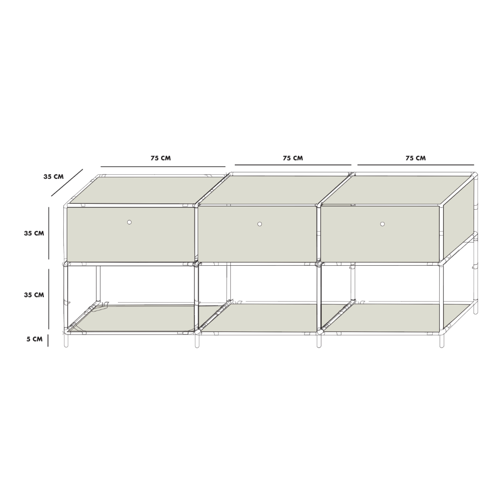 Jual [CUSTOM] Modulock Closed Shelves Cabinet 3L-3575 | Shopee Indonesia