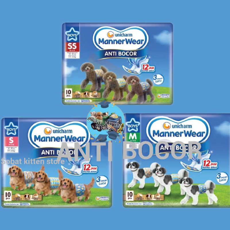 Jual Manner Wear Diapers for Boy 10 pcs / Male Dog / Popok Anjing ...