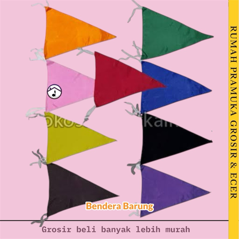 Jual 20 Biji bendera barung - bendera siaga - bendera pramuka - Barung ...