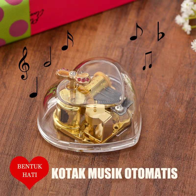 Jual Kotak Musik Otomatis Kotak Musik Akrilik Transparan Hadiah Ulang ...