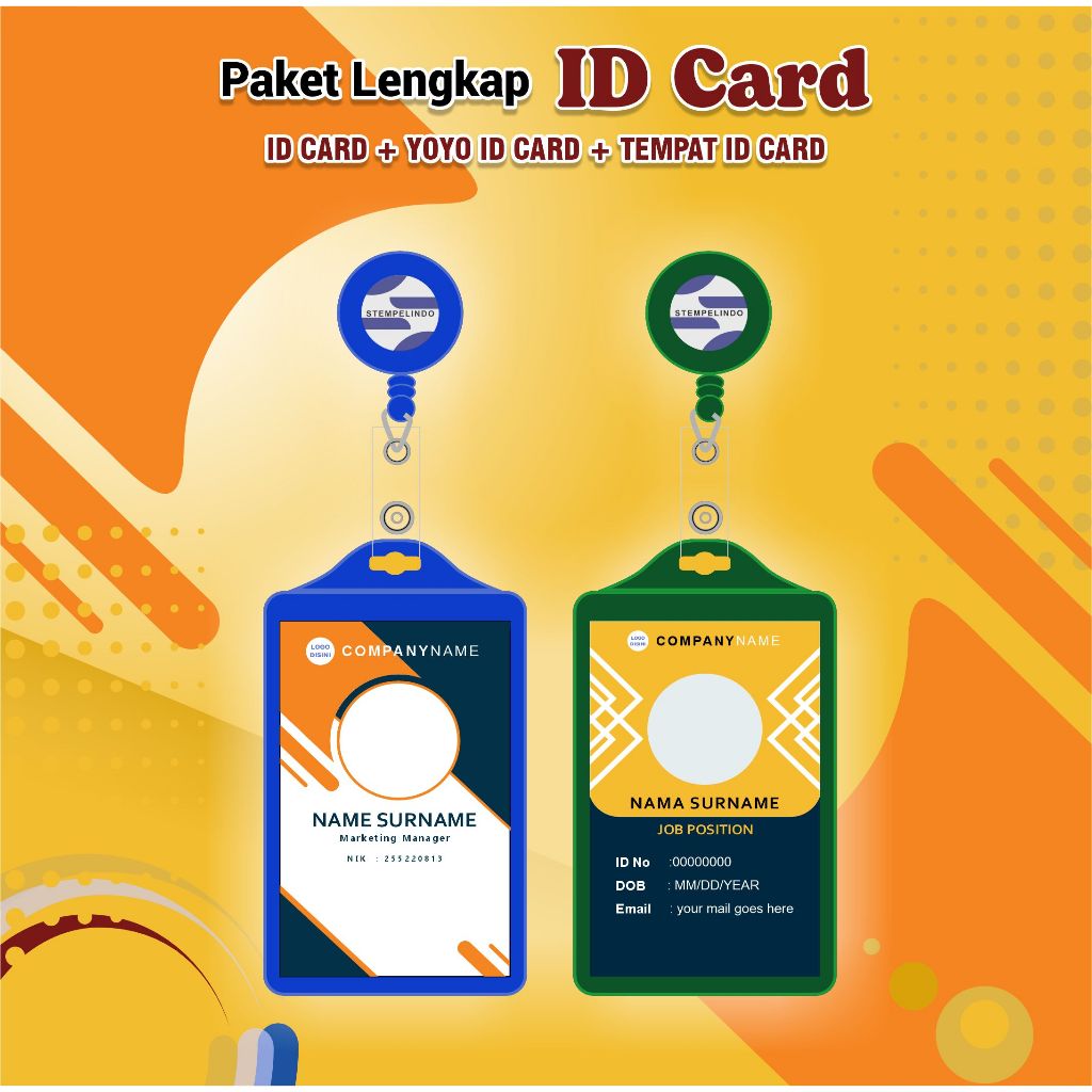 Jual Cetak ID Card / Paket Lengkap ID Card + Tempat/ Case ID Card ...