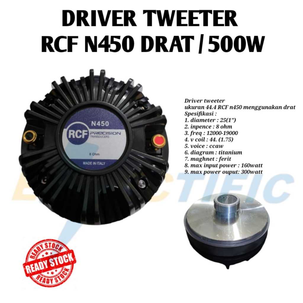 Jual DRIVER TWEETER RCF N450/500 Watt SPECIAL BLACK EDITION DRAT/RCF ...