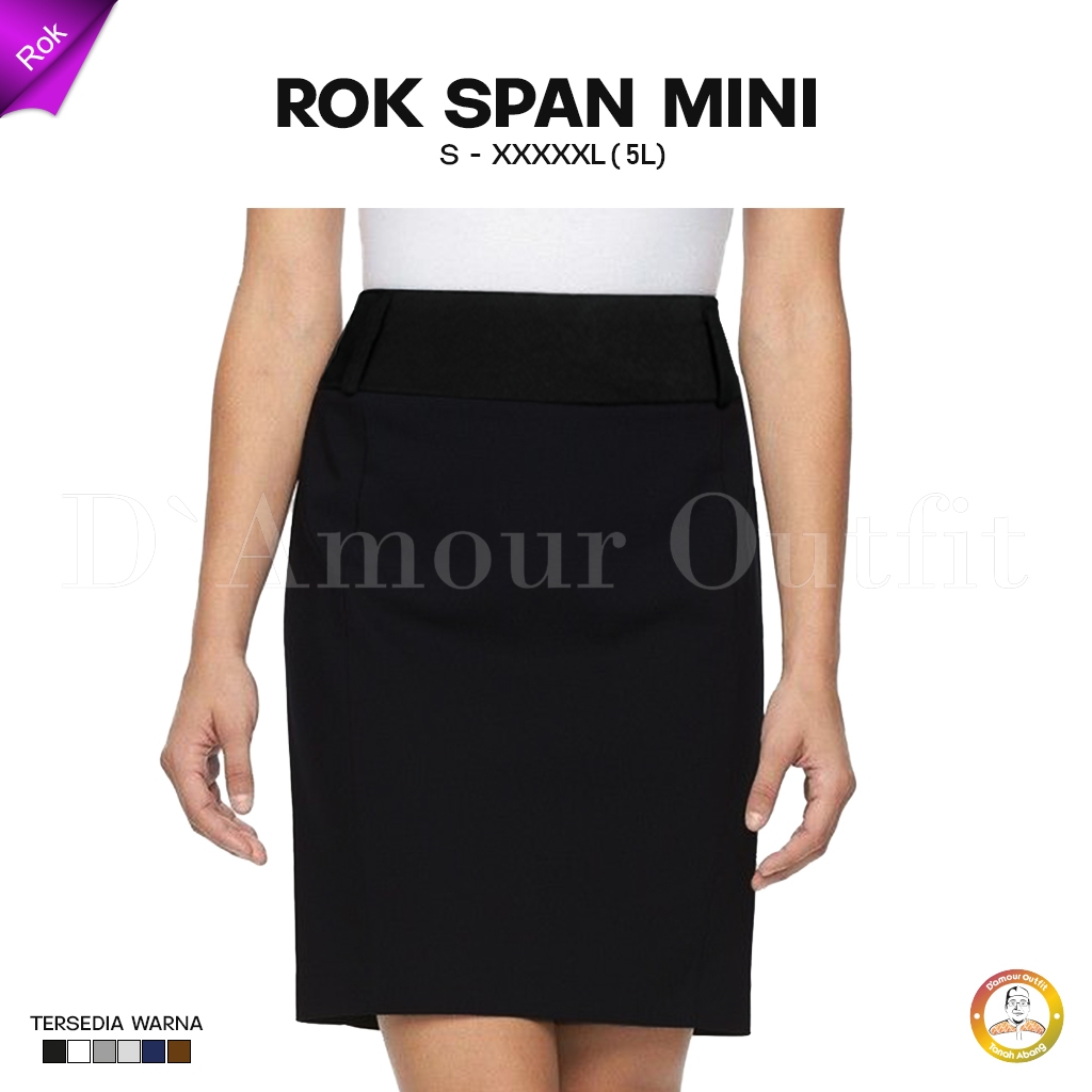 Jual Rok Span Pendek Wanita Formal Androk Pakaian Kantoran Mini Skirt ...