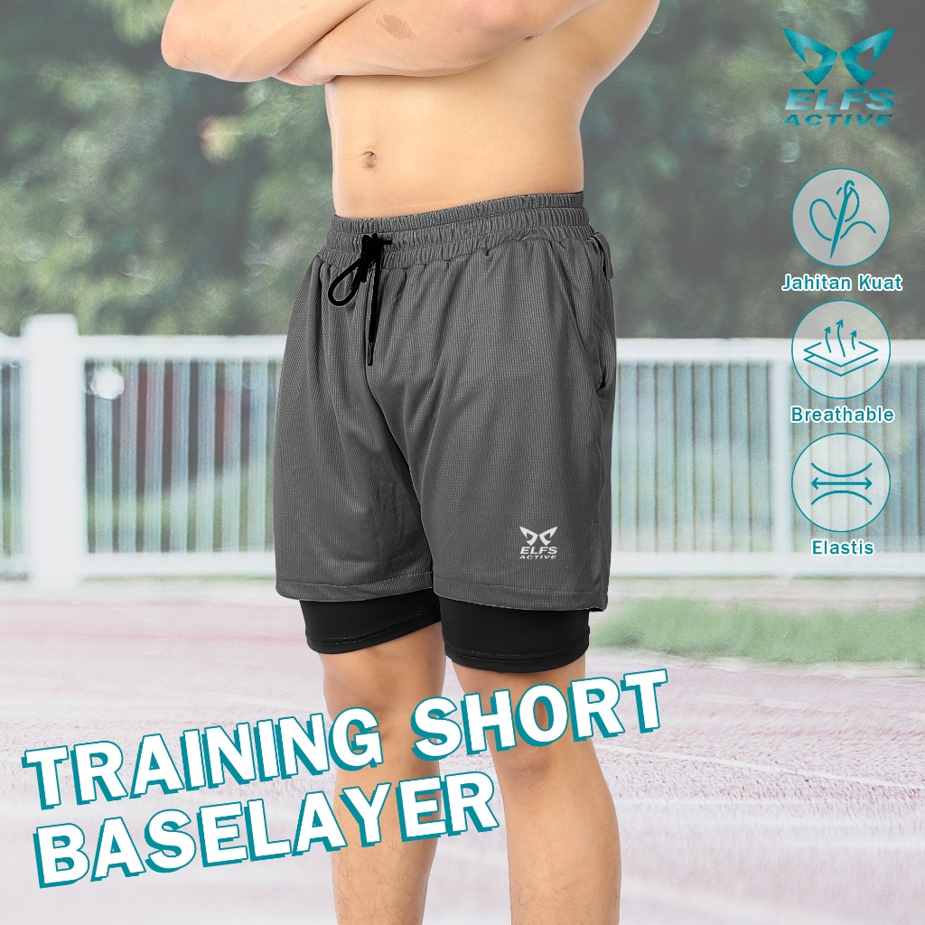 Jual Elfs Active Compression Training Shorts Baselayer V2 Drifit ...