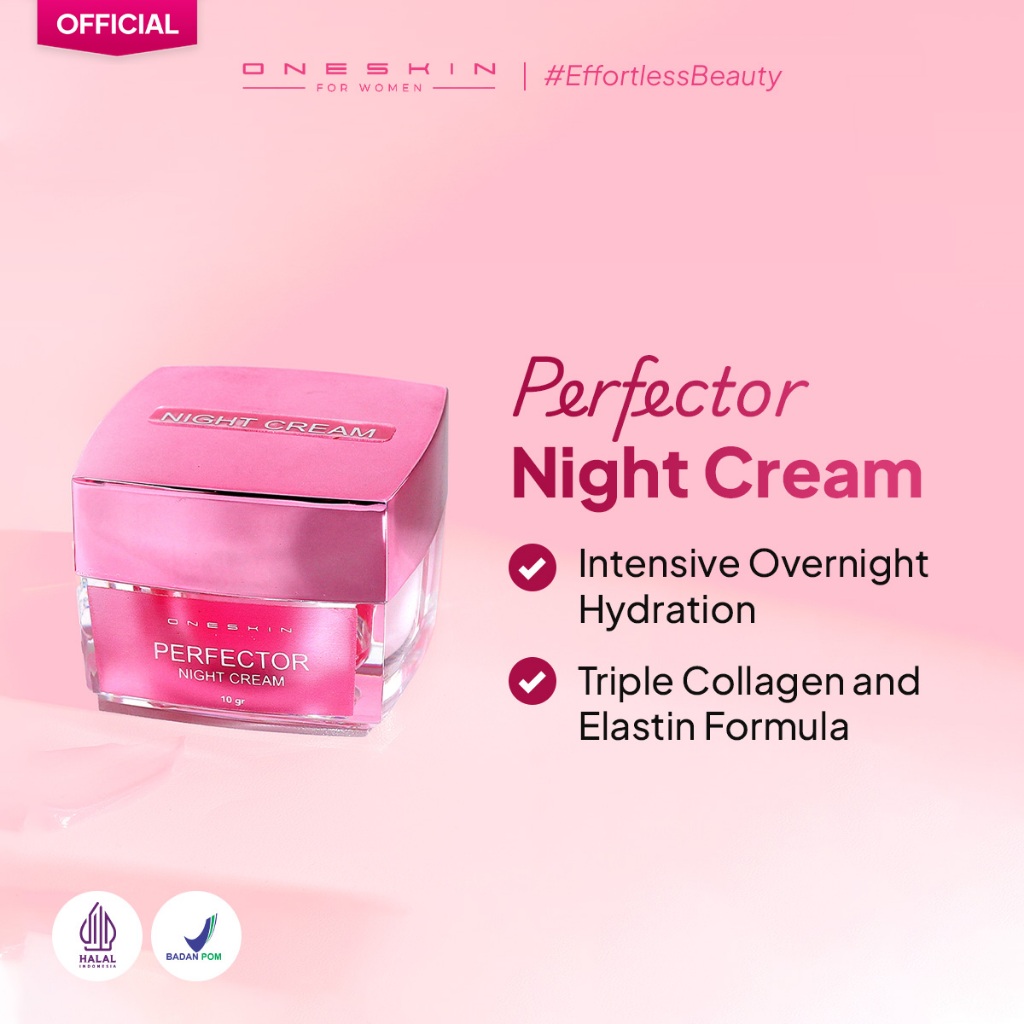 Jual Oneskin For Women Perfector Night Cream | Formulasi 3x kolagen dan ...