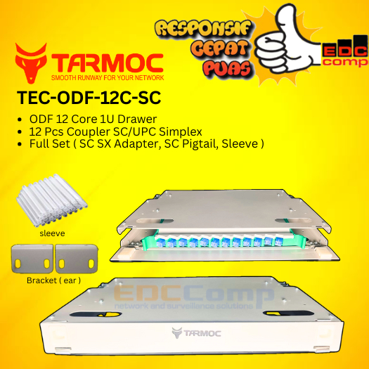 Jual Fiber Optic ODF/OTB 12 Core SC Lengkap Rackmount | ODF 12C SC (SC ...