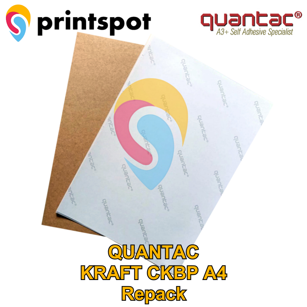 Jual QUANTAC Kraft A4 Sticker Label Paper Stiker Samson isi 20 lembar ...