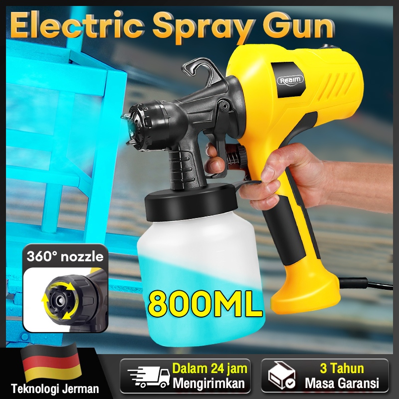 Jual REAIM Electric Spray Gun 450W 800ML Pistol semprot listrik ...