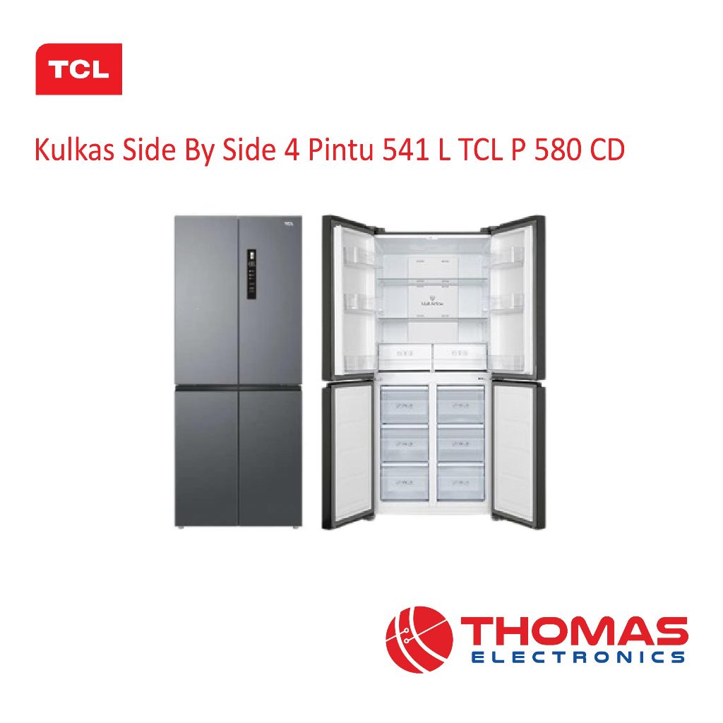 Jual Kulkas 2 Pintu Side By Side 541 Liter TCL P580CD P 580 CD Inverter ...
