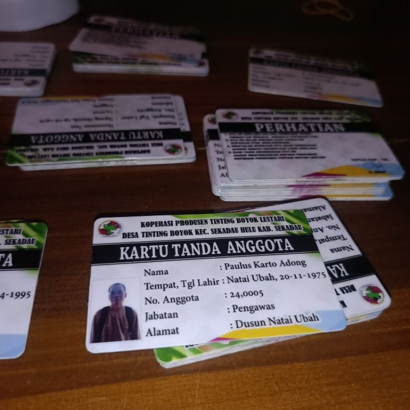 Jual ID CARD/member card 2 sisi bahan PVC (KTP) | Shopee Indonesia