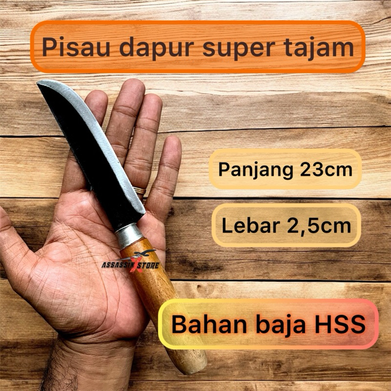 Jual pisau dapur tajam bahan baja gergaji selendang | Shopee Indonesia