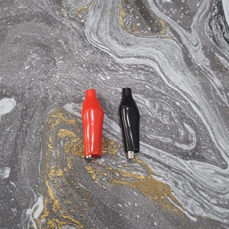 Jual Capit Buaya Merah Hitam Klip Kecil Tanggung Besar 1Set | Shopee ...