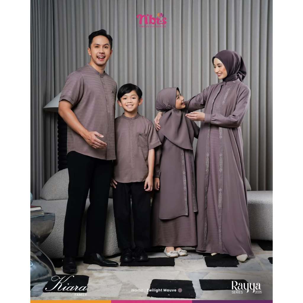 Jual SARIMBIT NIBRAS 2025 KIARA TWILIGHT MAUVE / RAYYA SERIES BAJU MUSLIM SERAGAM LEBARAN 2025 ...