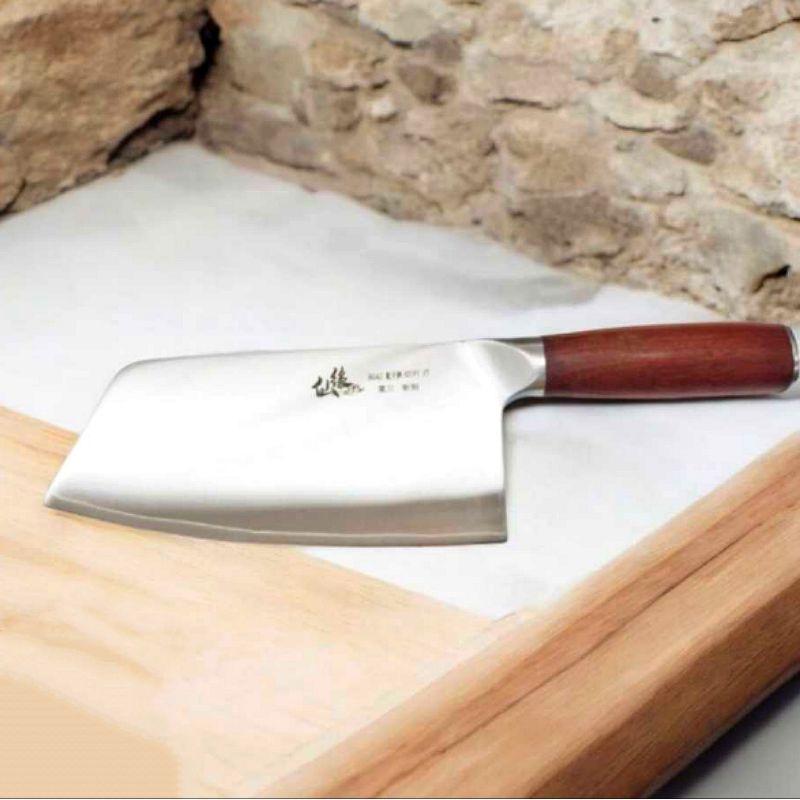 Jual Chinese Cleaver knife Pisau Daging Pisau Chopper Wooden Handle ...