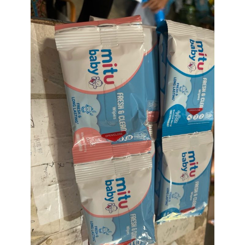 Jual Mitu Baby Tisue Basah Sachet Perpak isi 12 Bungkus | Shopee Indonesia
