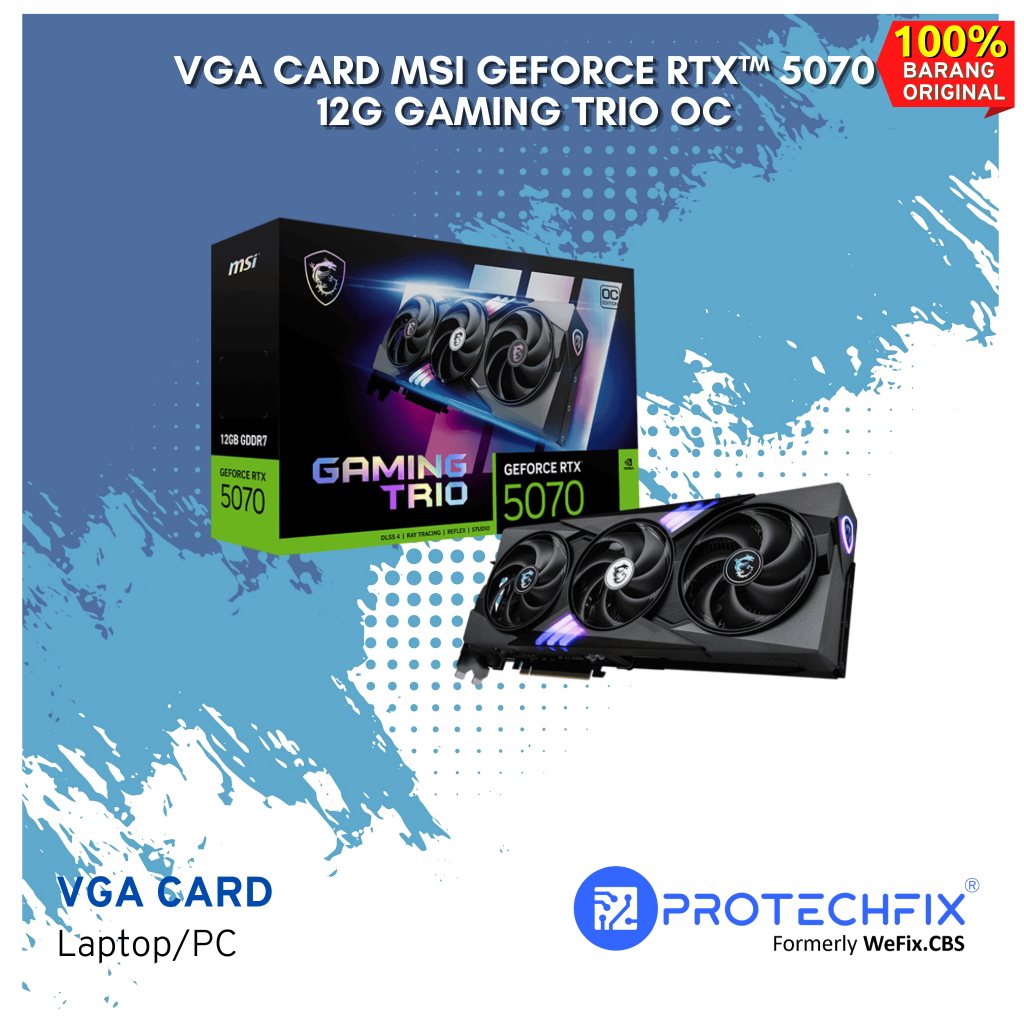 Jual VGA Card MSI GeForce RTX™ 5070 12G GAMING TRIO OC | Shopee Indonesia