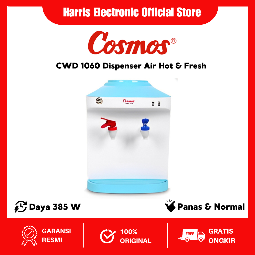 Jual COSMOS CWD 1060 Dispenser Air Hot & Fresh (Dispenser Air Panas ...