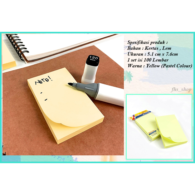 Jual Memo Stick Sticky Note Sticky Notes Polos Kertas Memo Tempel Joyko ...