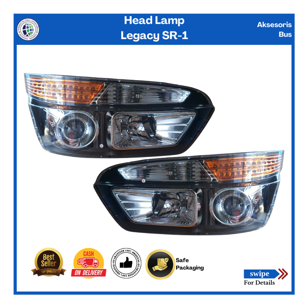 Jual Lampu Depan Bus Legacy Lama/Head Lamp Bus Sr-1/Lampu depan Laksana ...