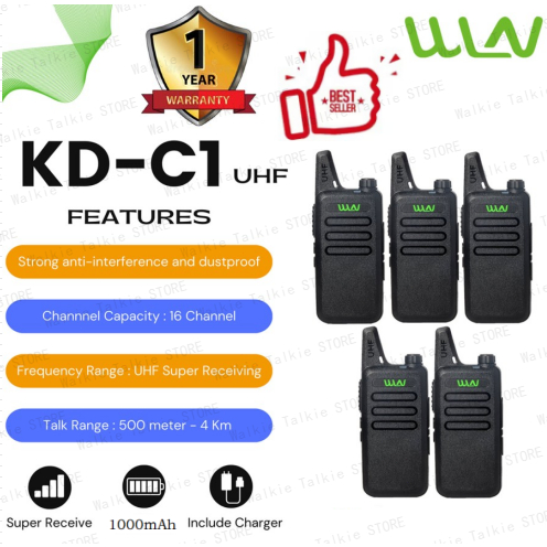 Jual HT WLN C1 Walkie Talkie UHF Handy Talky Two way Radio C1 400-470Mhz 16 Channel walky talky ...