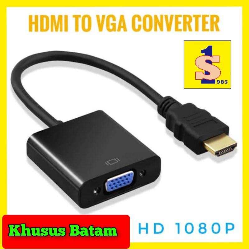 Jual Converter Hdmi To Vga/kabel konverter hdmi to vga (Khusus Batam) | Shopee Indonesia