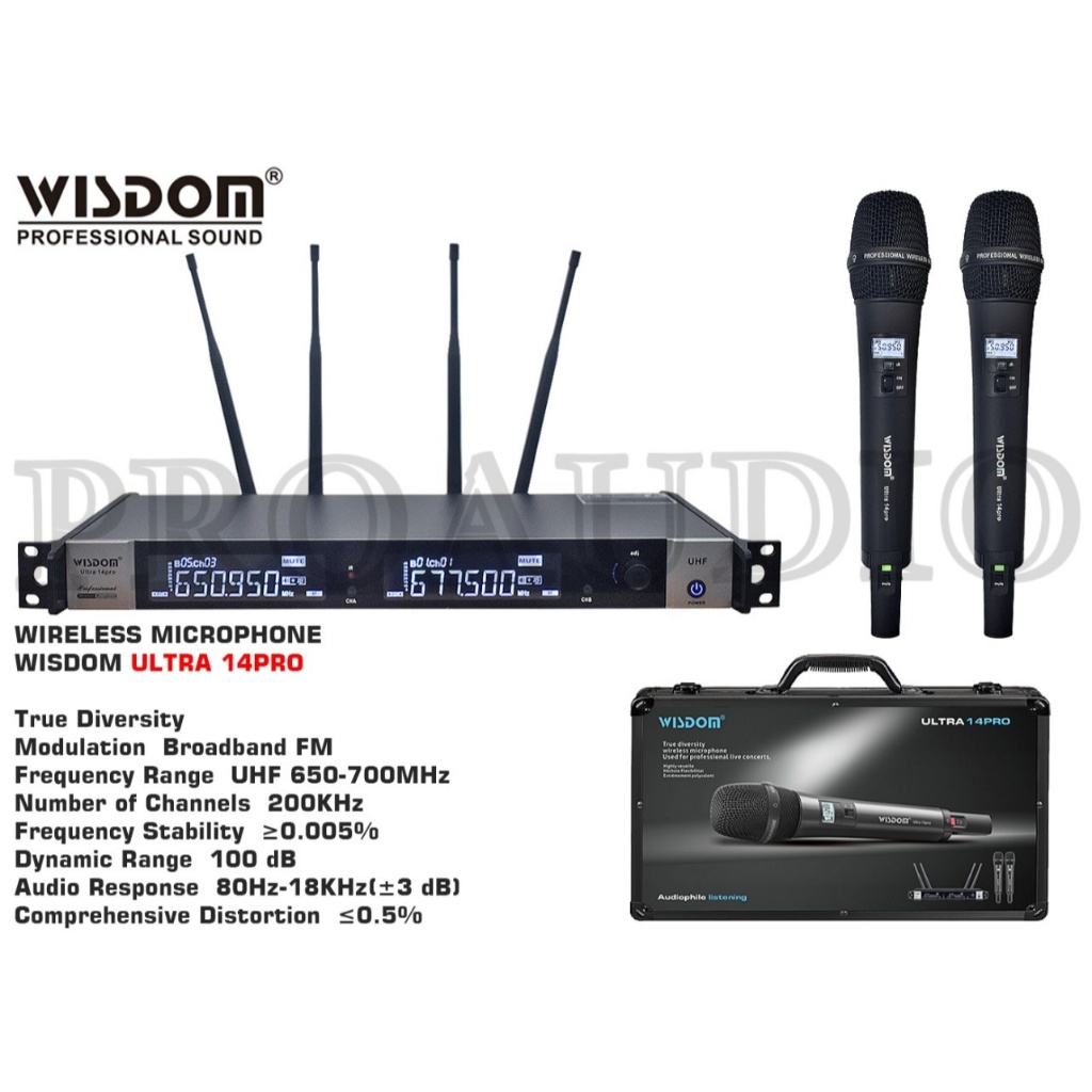 Jual Mic Wireless WISDOM ULTRA14PRO | ULTRA 14PRO | ULTRA 14 PRO Dual ...
