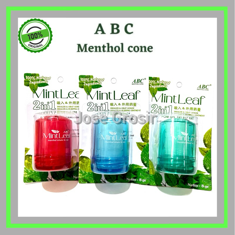 Jual (Eceran 1 Pcs) Abc Menthol Cone 8g - Inhaler & Obat Gosok | Shopee ...