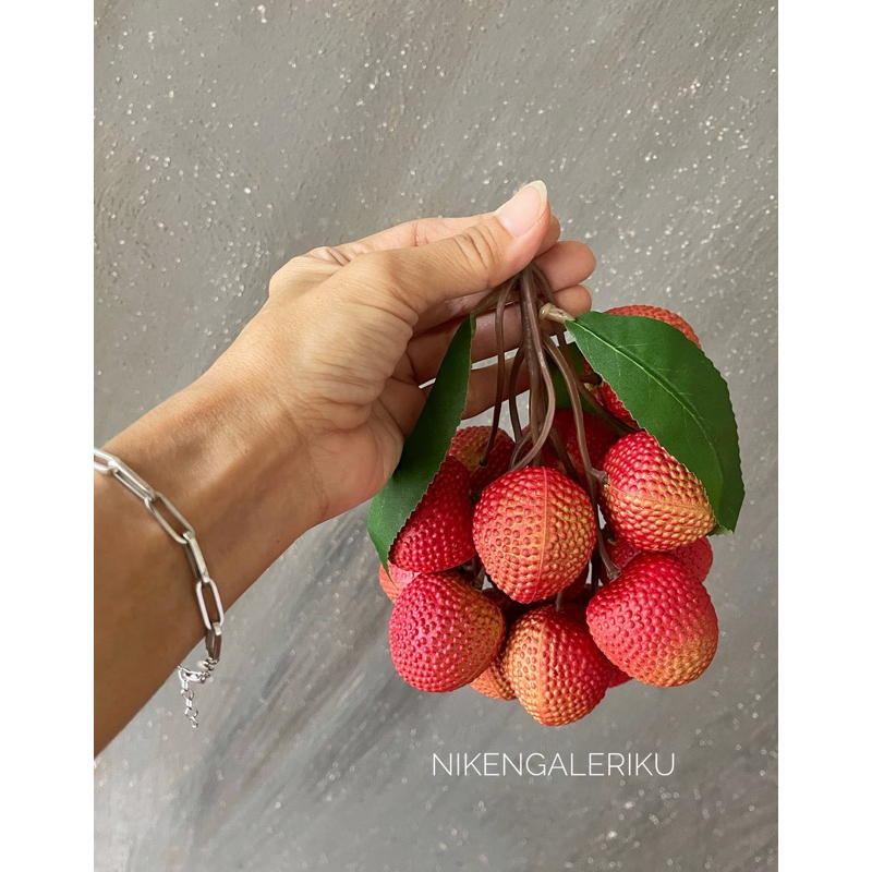Jual LECI ARTIFICIAL SATU IKAT - buah palsu dekorasi | Shopee Indonesia