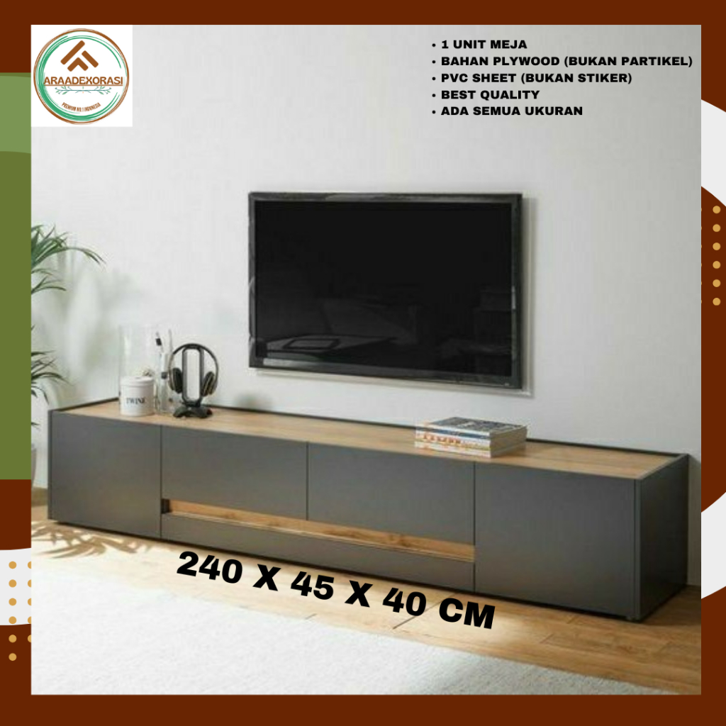 Jual Meja Tv Multiplek/Badrop Tv/Lemari Tv/Bufet Tv Multiplek - abu abu ...