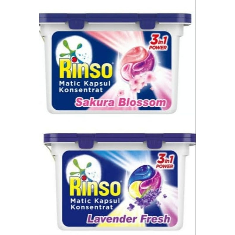 Jual Rinso Matic Kapsul 3 in 1 isi 16 Lavender Fresh Sakura Blossom ...