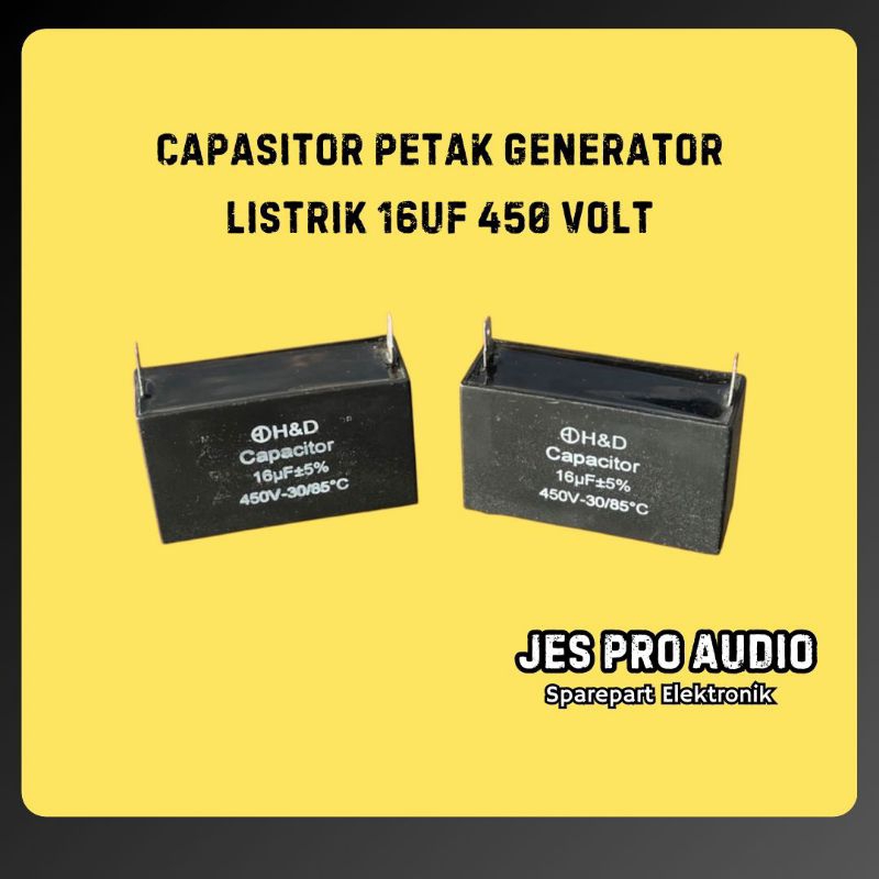 Jual CAPASITOR PETAK GENERATOR LISTRIK 16UF 450 VOLT | Shopee Indonesia