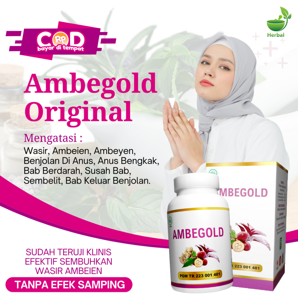 Jual Obat Wasir Ambeien Benjolan Di Anus Bab Berdarah Ambeyen Bab Nyeri Ambegold | Shopee Indonesia