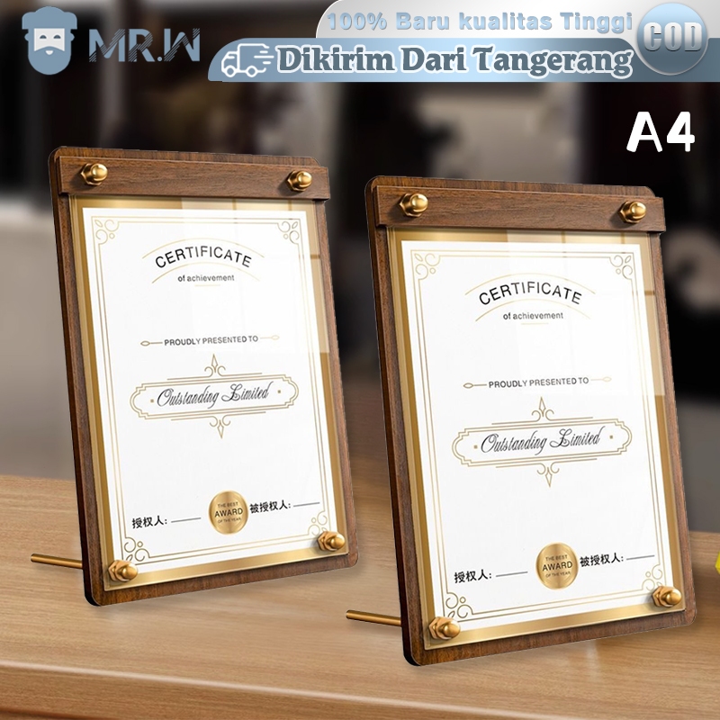 Jual Standing Menu Display Wood Sign Holder Standing Menu Meja Stand ...