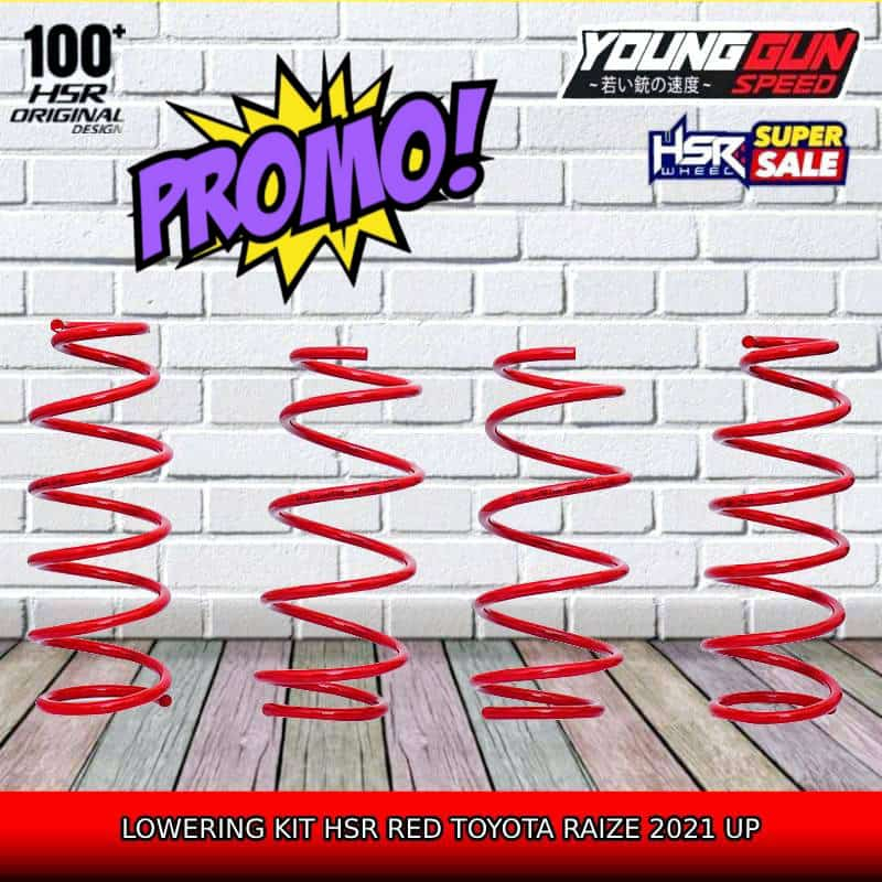 Jual lowering kit raize depan belakang hsr red - per ceper mobil ...