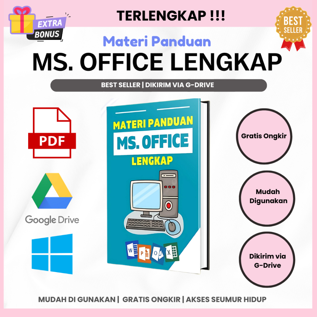 Jual PANDUAN BELAJAR MS-OFFICE LENGKAP | Word, Excel, Powerpoint ...