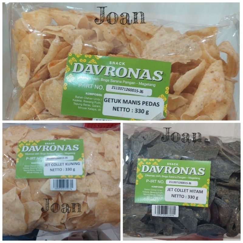 Jual GETUK MANIS PEDAS, JET COLLET KUNING & HITAM 330gr DAVRONAS ...